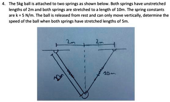 the skg ball is attached to two springs as shown below both springs ...
