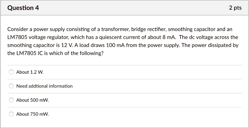 SOLVED: Consider a power supply consisting of a transformer, bridge ...