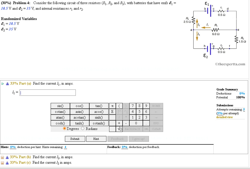SOLVED: Problem 4: Consider the following circuit of three resistors (R1, R2, and R3), with ...