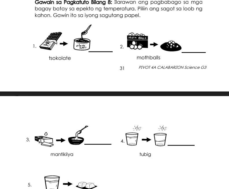 SOLVED: need help po thank u Gawain sa Pagkatuto Bilang 8: Ilarawan ang ...