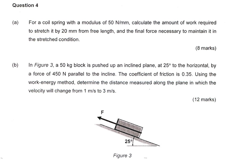 SOLVED: (a) For a coil spring with a modulus of 50 N/mm, calculate the ...