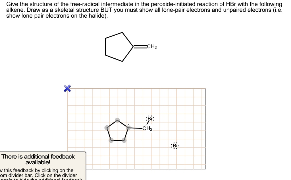SOLVED: Give the structure of the free-radical intermediate in the ...