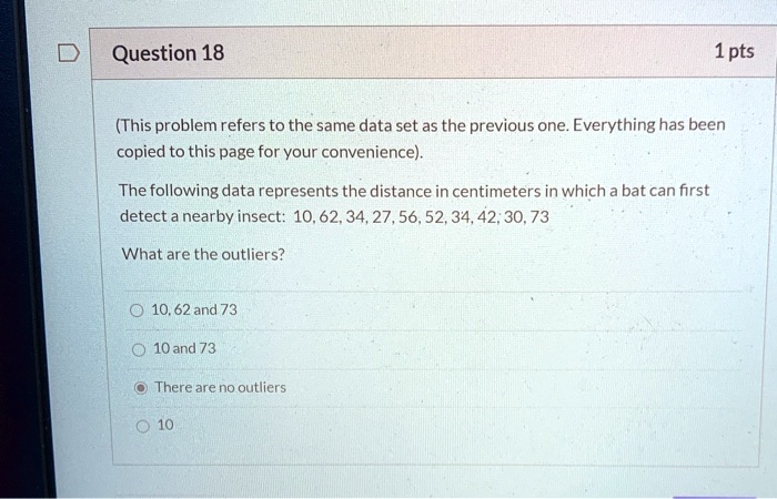 SOLVED: Question 18 1pts (This problem refers to the same data set as ... SOLVED: Question 18 1pts (This problem refers to the same data set as ...