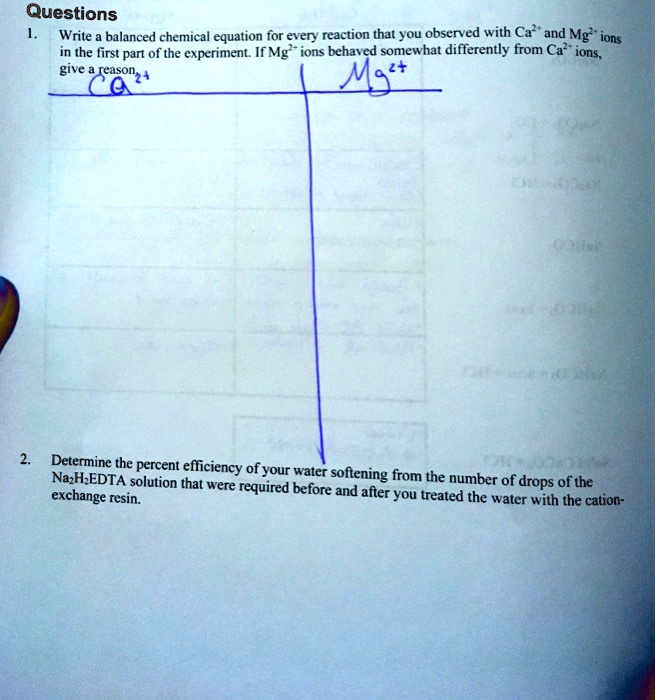 SOLVED: Questions Write balanced chemical equation for every reaction ...