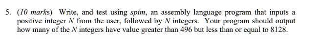 Video Solution Write And Test An Assembly Language Program That Inputs A Positive Integer N