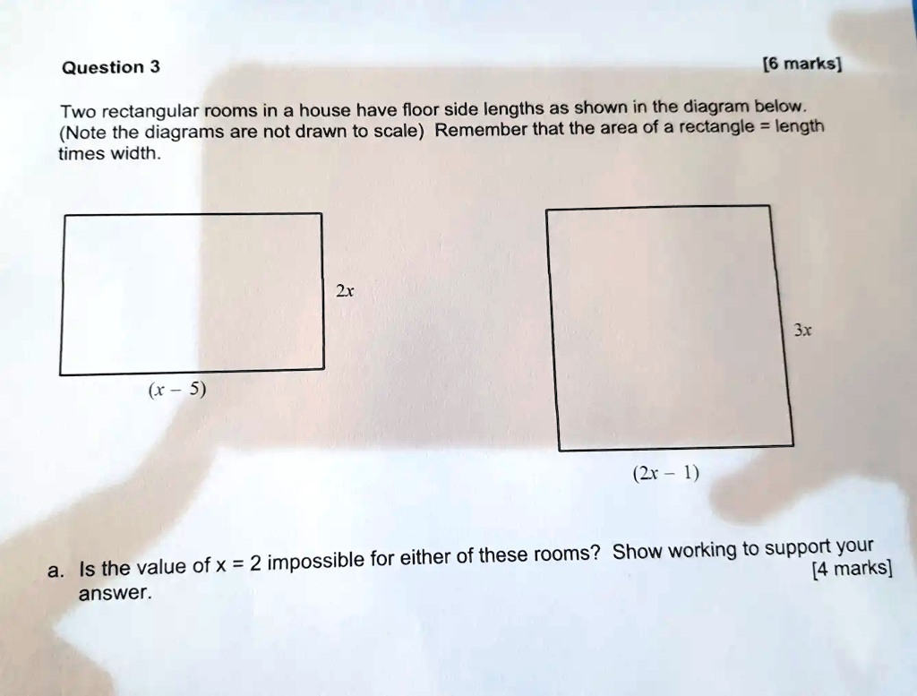 SOLVED: Two rectangular rooms in a house have floor side lengths as ...