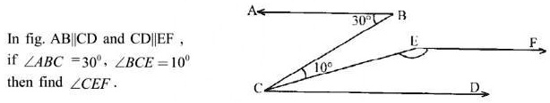 in fig abcd and cdef if angle abc 30 bc 10 then find angle cef 70236