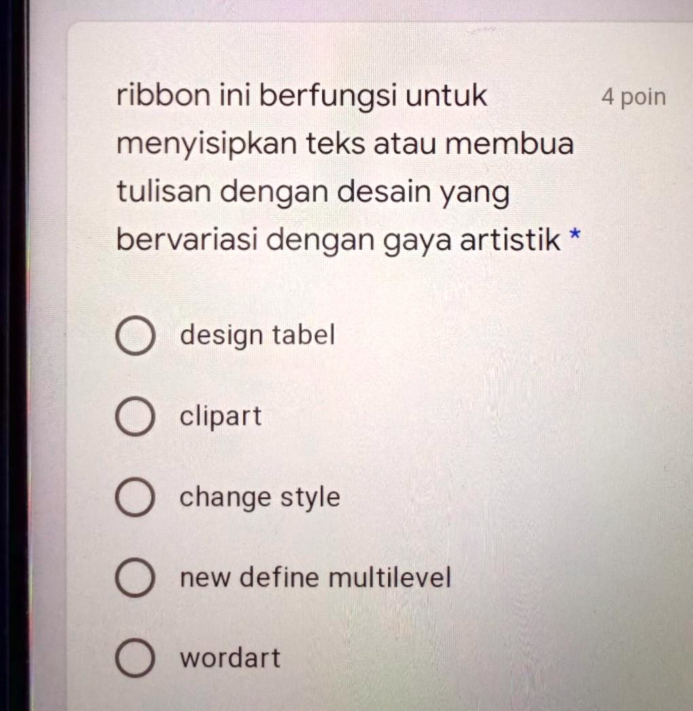 SOLVED: jawab ya soal ti jangab ngasall ribbon ini berfungsi untuk 4 ...