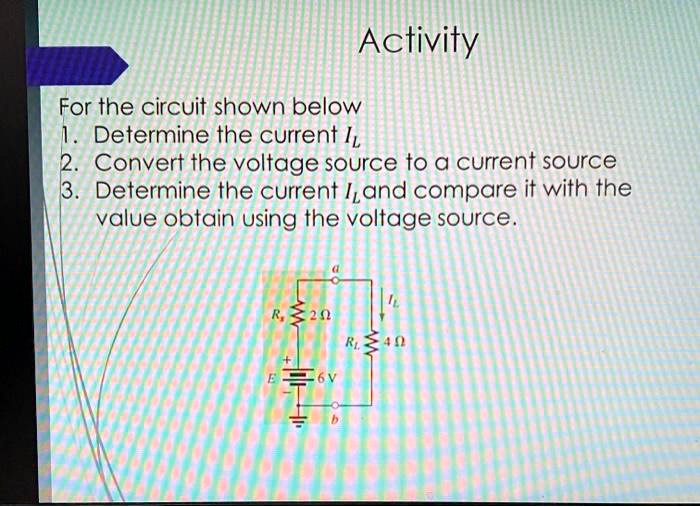 SOLVED: For the circuit shown below: 1. Determine the current I. 2 ...