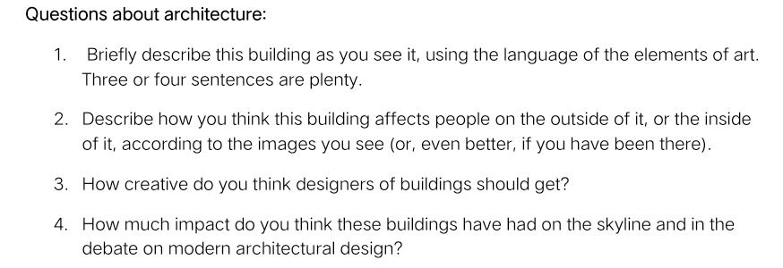 questions about architecture briefly describe this building as you see ...
