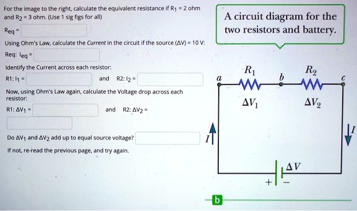 for the image to the right calculate the equivalent resistance if r1 ...