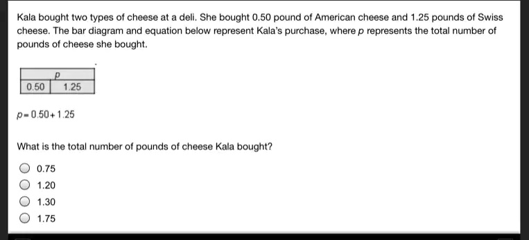 SOLVED: Kala bought two types of cheese at the deli. She bought 0.50 pounds of American cheese ...