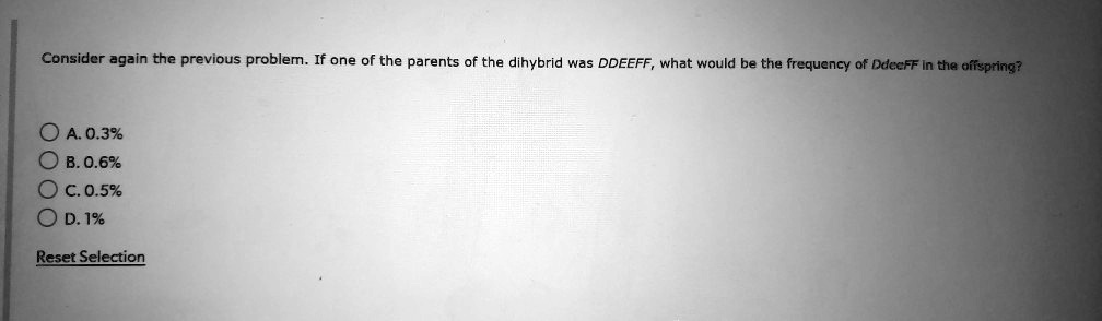 SOLVED: Consider again the previous problem. If one of the parents of ...