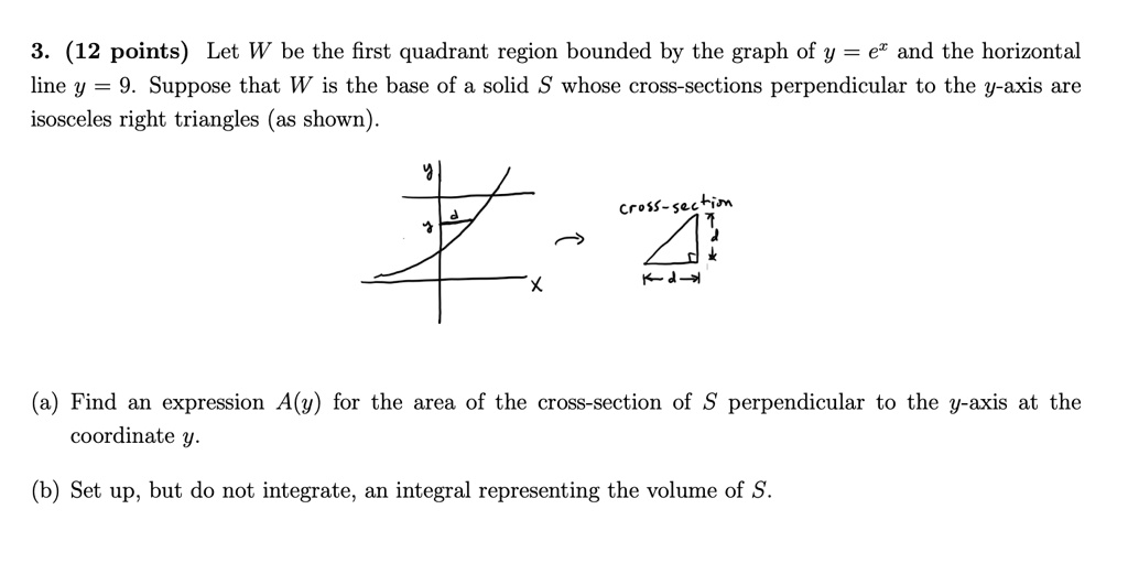 SOLVED: 3. (12 points) Let W be the first quadrant region bounded by ...
