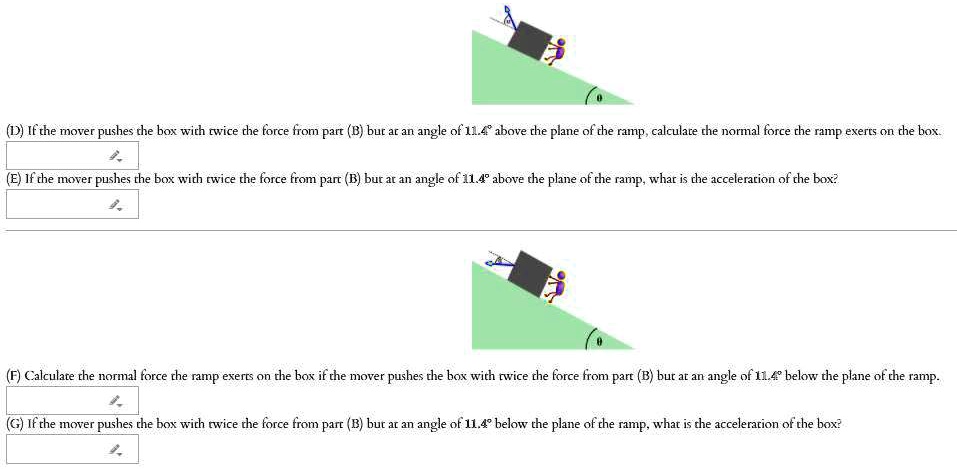 SOLVED:(1) IEthe mover pushes che box with rwice che force from parc (B ...