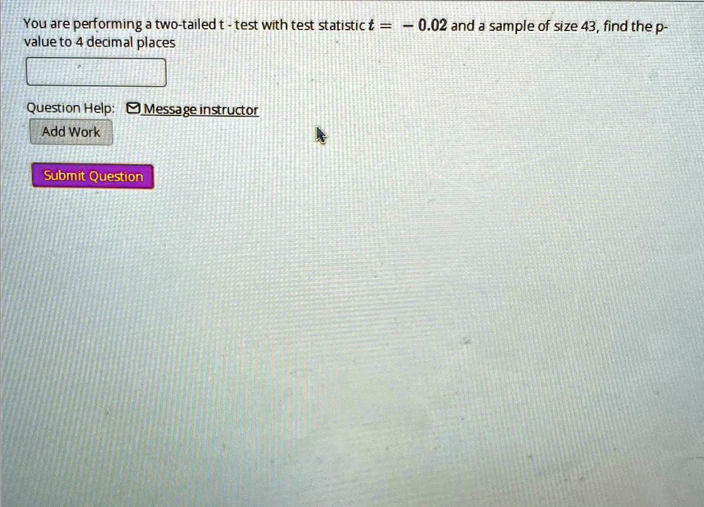 solved-you-are-performing-a-two-tailed-t-test-with-test-statistic-t