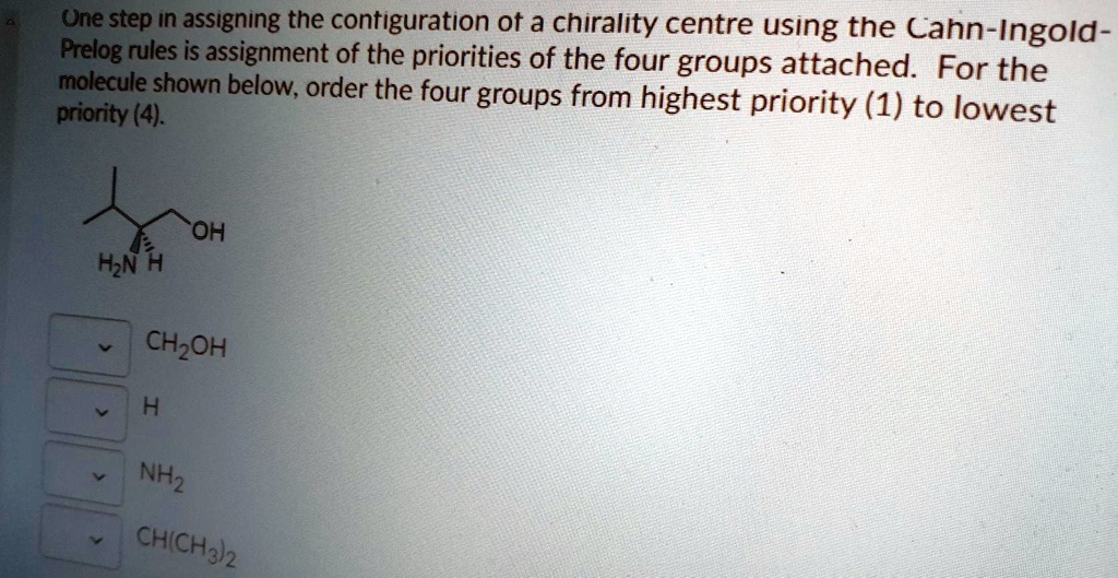 SOLVED: One step in assigning the configuration of a chirality center ...