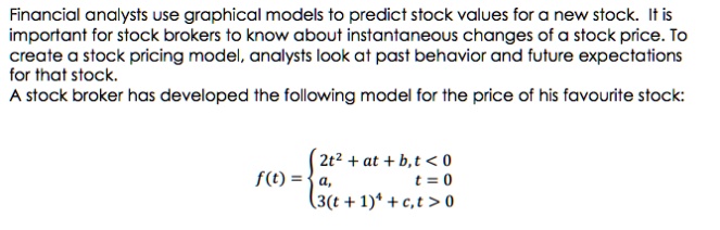 Financial analysts use graphical models to predict stock values for new ...