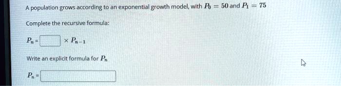 SOLVED: A population grows according to an exponential growth model ...