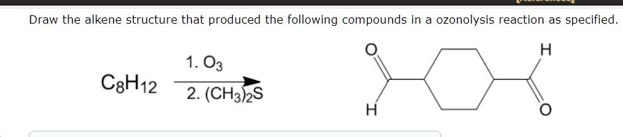 SOLVED: Draw the alkene structure that produced the following compounds ...