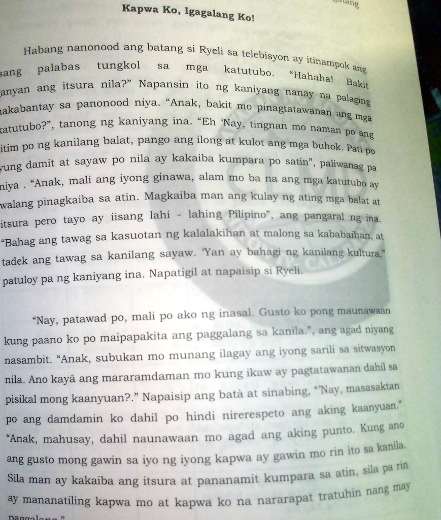 SOLVED: Gawain sa pagkatuto bilang 2:Basahin ang kwento sa ibaba at ... SOLVED: Gawain sa pagkatuto bilang 2:Basahin ang kwento sa ibaba at ...