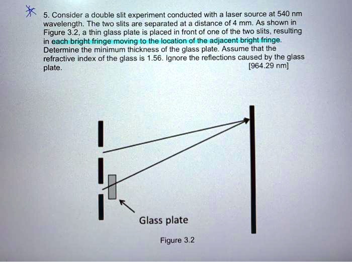 SOLVED: Consider a double-slit experiment conducted with a laser source ...