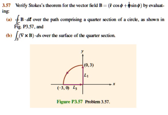 157 verify stokes theorem for the vector field b f cos 0 sin 0 by evaluat ing bdt over the path ...