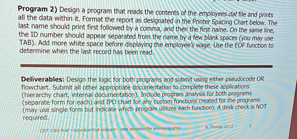 Solved Ipo Pseudo Code And Program Analysis Please Pirogram 2 Design A Program That Reads