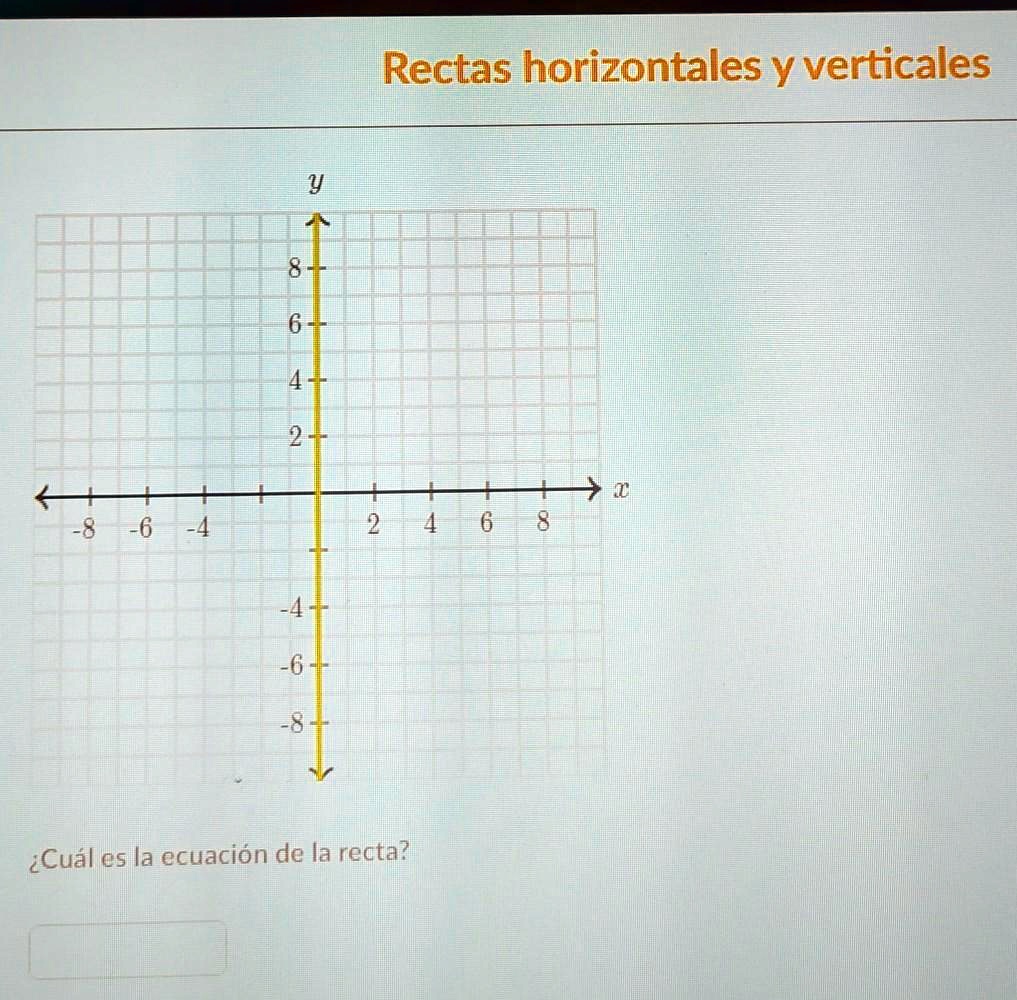 SOLVED: Rectas horizontales y verticales ¿Cuál es la ecuación de la ...