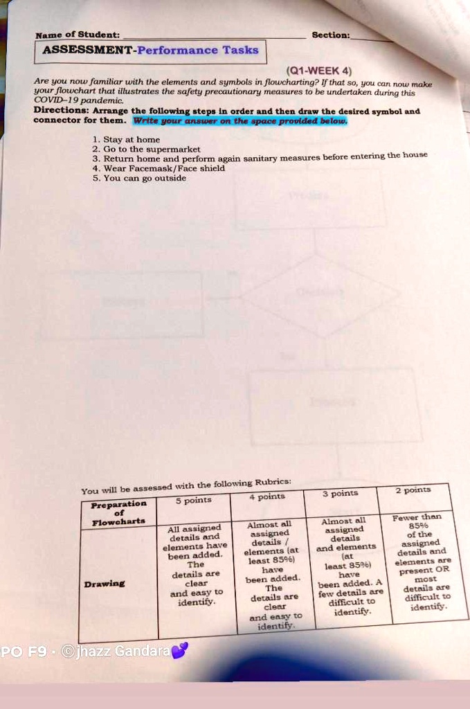 SOLVED: Text: 'Draw the flowchart. Please, I need it. Name of Student ...