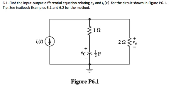 6 1 find the input output differential equation relating eo and iit for the circuit shown in ...