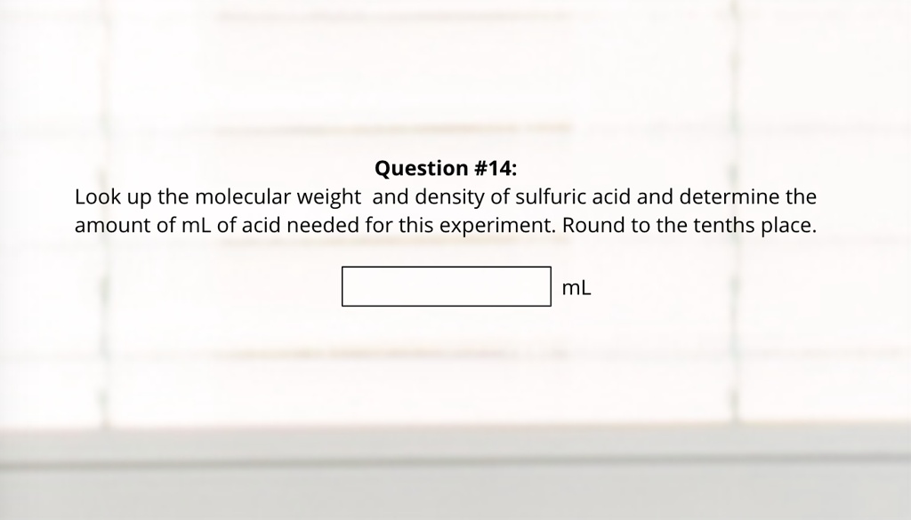 SOLVED: Question #14: Look up the molecular weight and density of ...