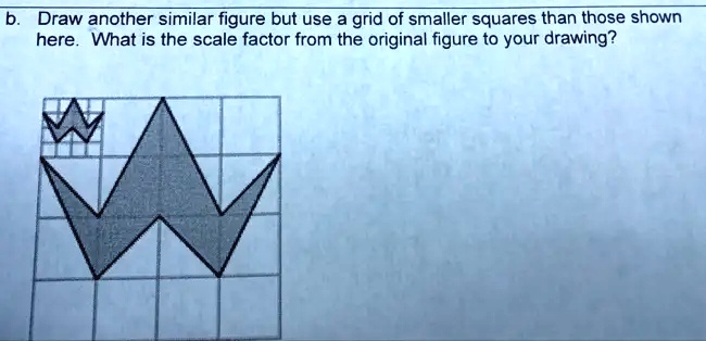 b. Draw another similar figure but use a grid of smaller squares than ...
