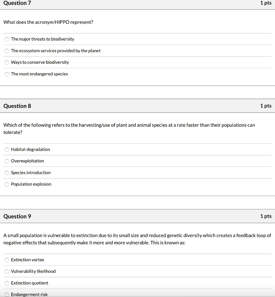 SOLVED: Question 1pts What does the acronym HIPPO represent? The major ...