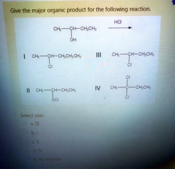SOLVED: Give the major organic product for the following reaction: HG ...