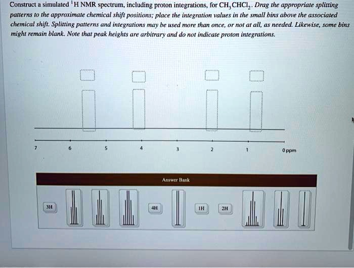 construct simulated h nmr spectrum including proton integrations for ch ...