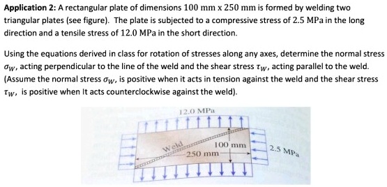 Application 2: A rectangular plate of dimensions 100 mm x 250 mm is ...