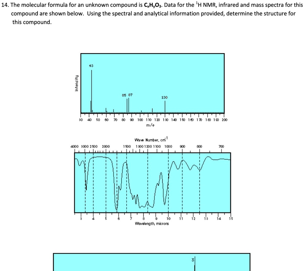 SOLVED: '14. The molecular formula for an unknown compound is CH,Oz ...