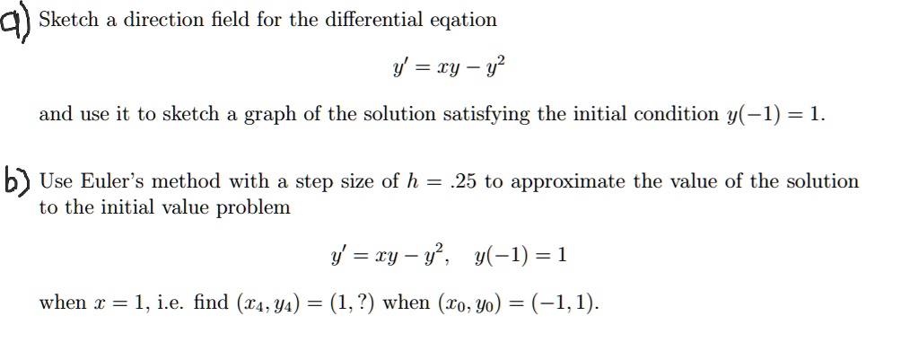 q sketch direction field for the differential eqation y ry y2 and use ...