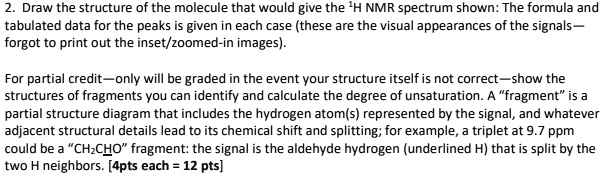 SOLVED: Draw the structure of the mol ecule- that would give the 'H NMR spectrum shown: The ...