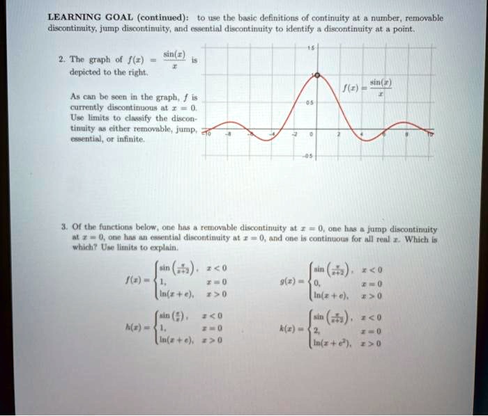 SOLVED: LEARNING GOAL (continued): Use the basic definitions of ...