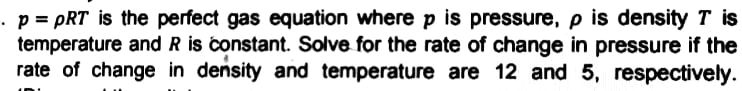 p prt is the perfect gas equation where p is pressure 0 is density t is ...