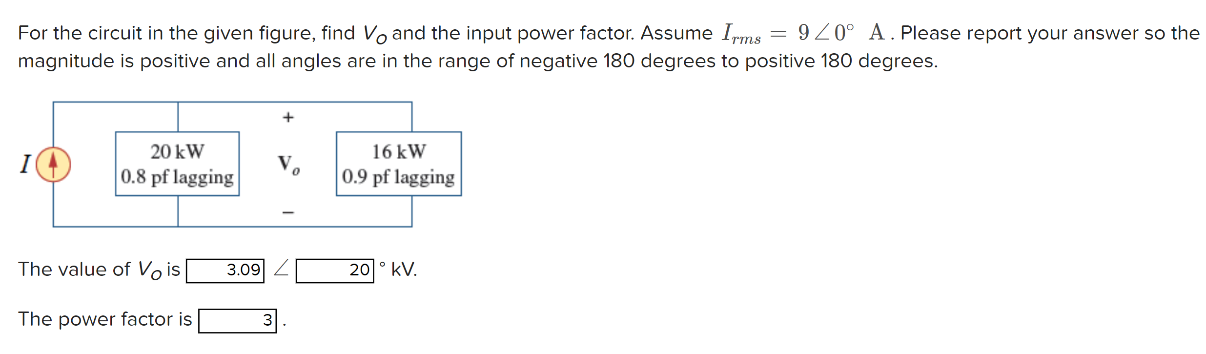 SOLVED: For the circuit in the given figure, find VO and the input ...