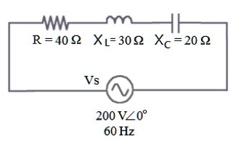 SOLVED: A series AC circuit is shown in Figure 1. Calculate the current I flowing through the ...