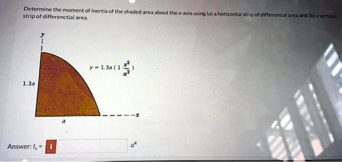 SOLVED: Text: strip of differential area. Determine the moment of ...