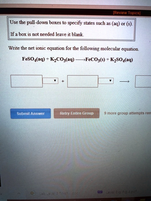 SOLVED: [Review Topics] Use the pull . down boxes to specify states ...