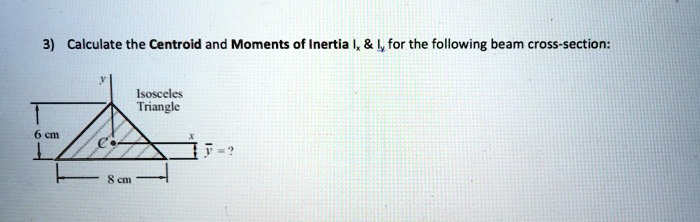 SOLVED: Calculate the Centroid and Moments of Inertia I and for the ...