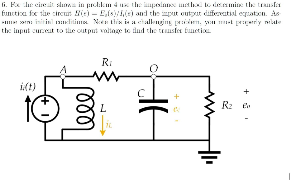 SOLVED: 6. For the circuit shown in problem 4, use the impedance method to determine the ...