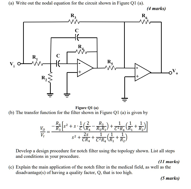 SOLVED: (a) Write out the nodal equation for the circuit shown in ...