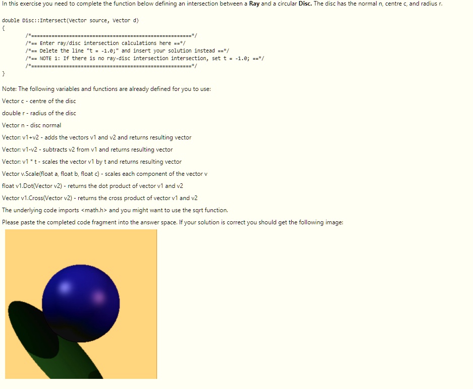 Solved In This Exercise You Need To Complete The Function Below Defining An Intersection